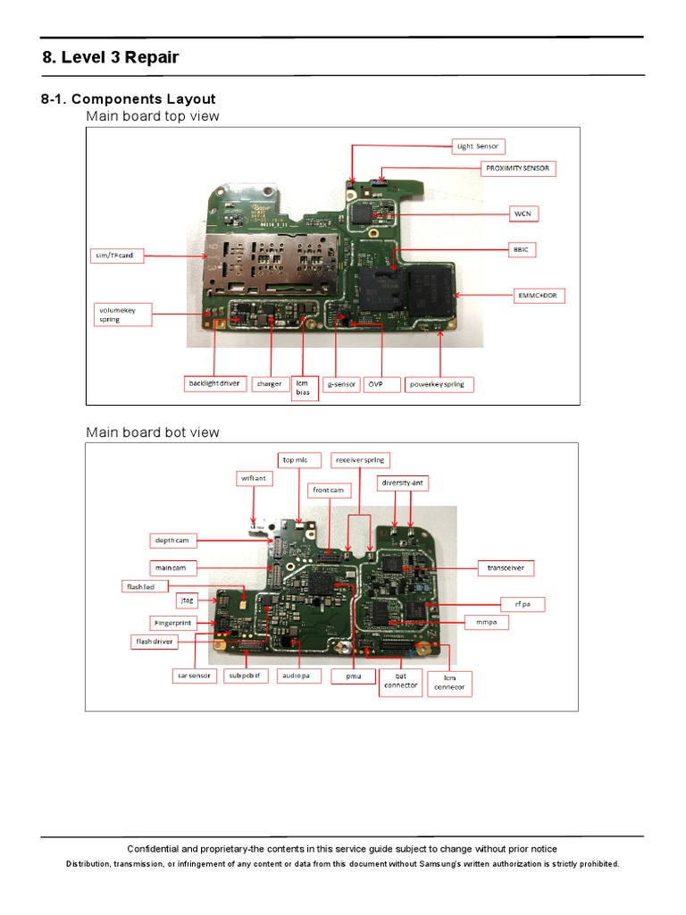 Level 3 Repair: Main Board Top View | Download Free PDF | Accelerometer ...