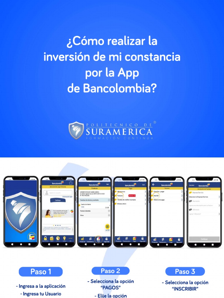 Instructivo Inversion Bancolombia APP | PDF