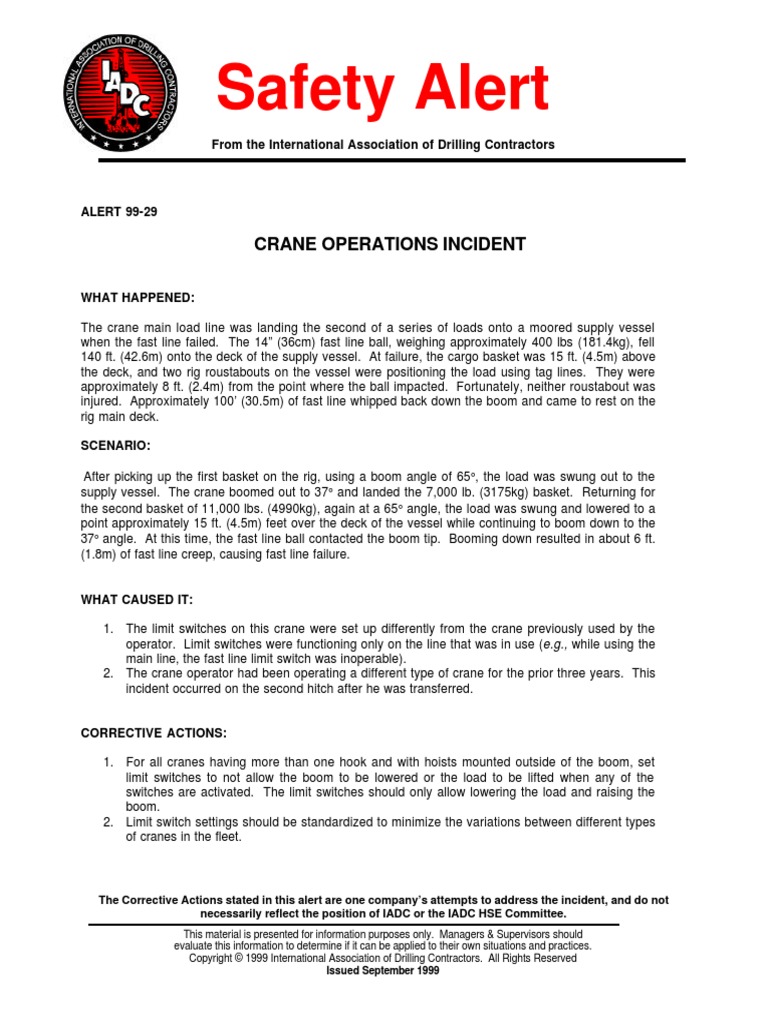 Crane Operations Incident | PDF | Crane (Machine)