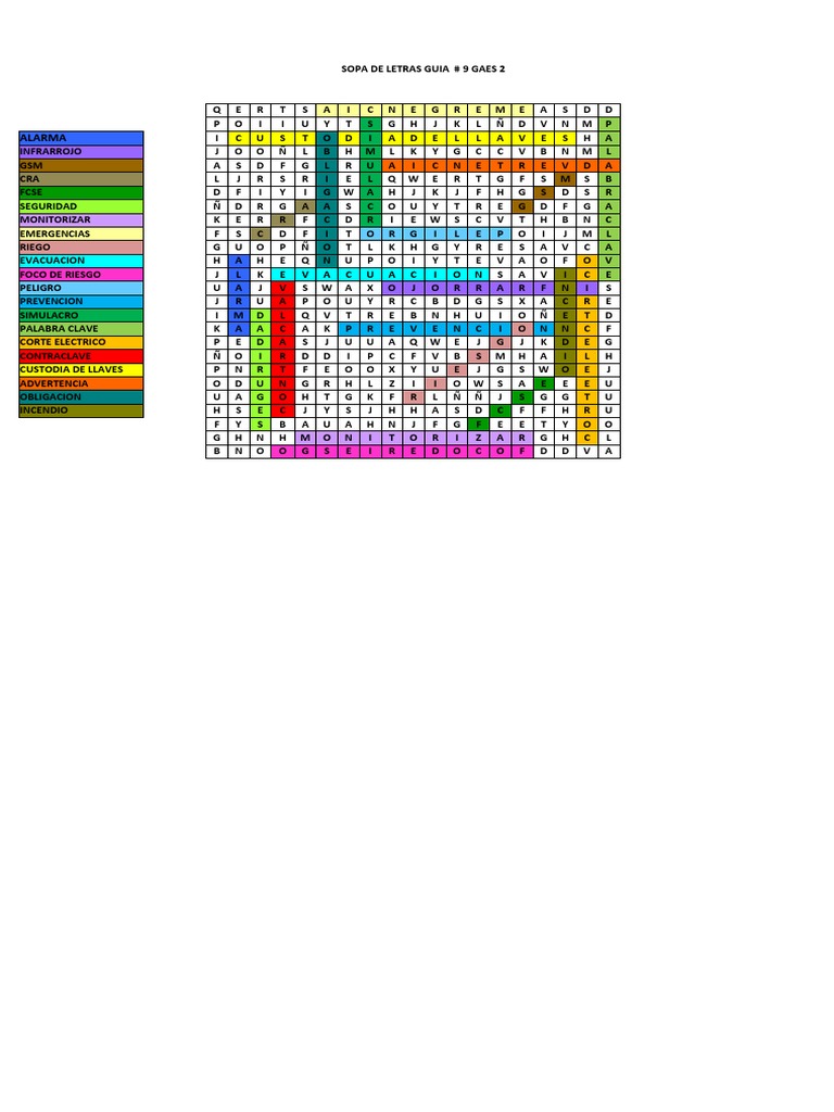 Sopa de Letras Resuelta | PDF