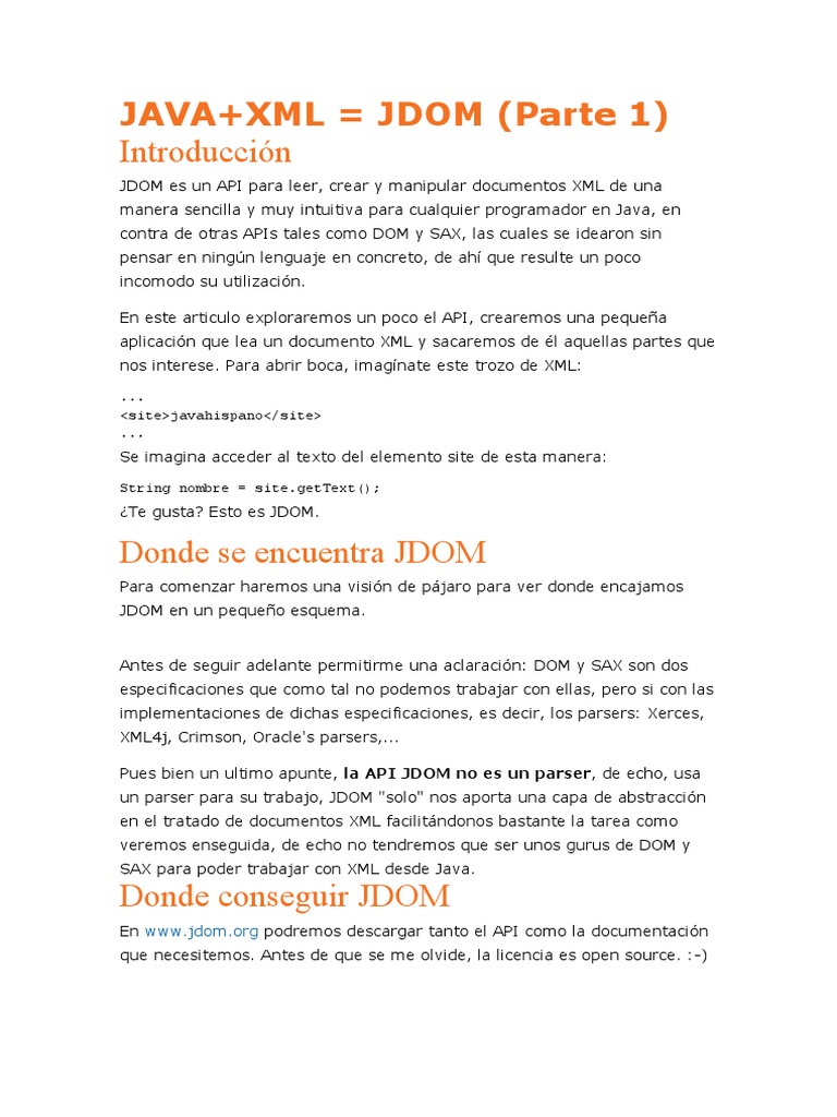 JDOM | PDF | X camino | Recuperación de información