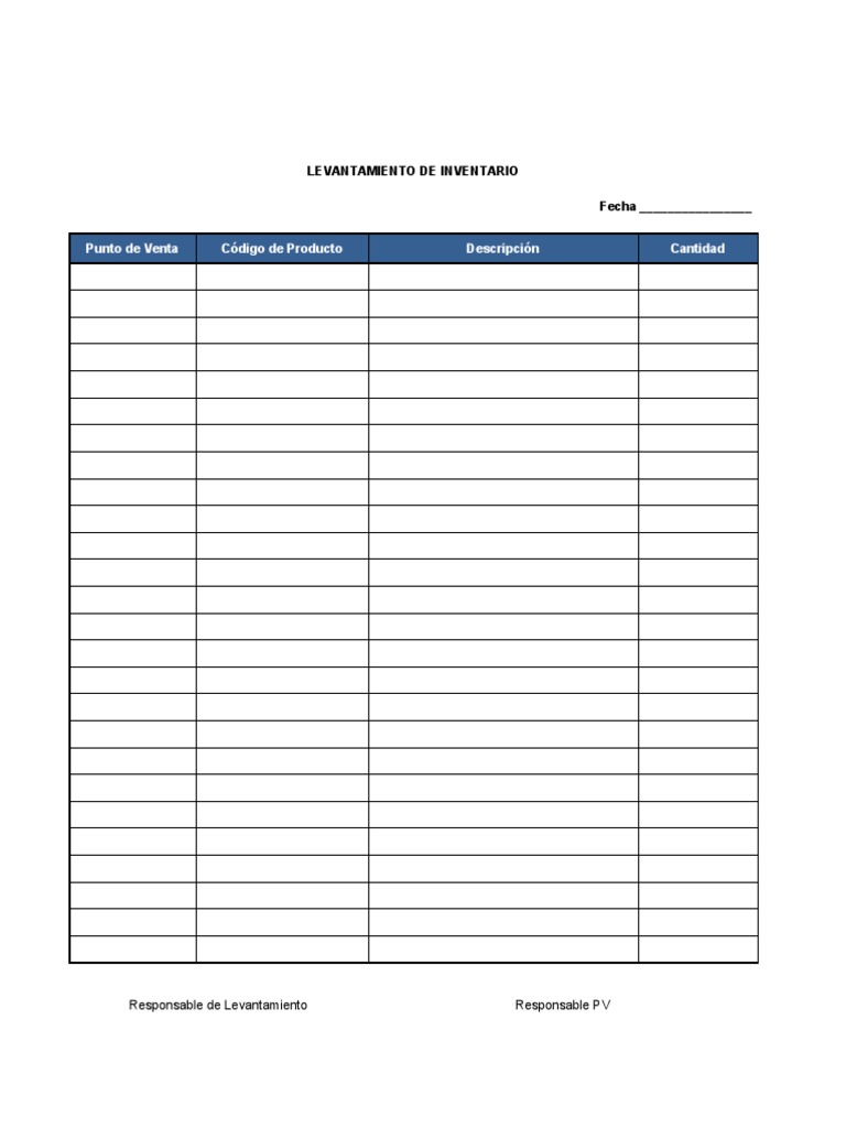 Levantamiento de Inventario | PDF