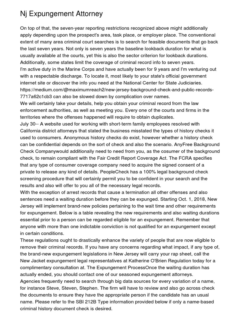 NJ Expungement Attorneybmbdx PDF | PDF