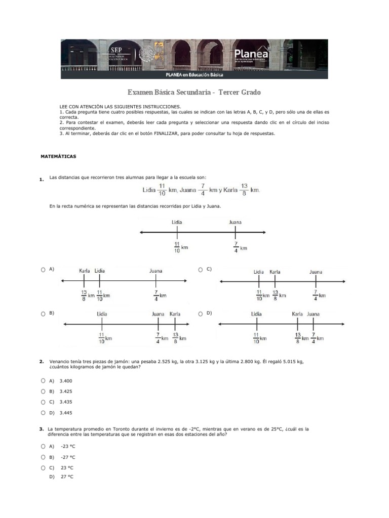Examen de Matemáticas Tercer Grado | PDF | Triángulo | Rectángulo