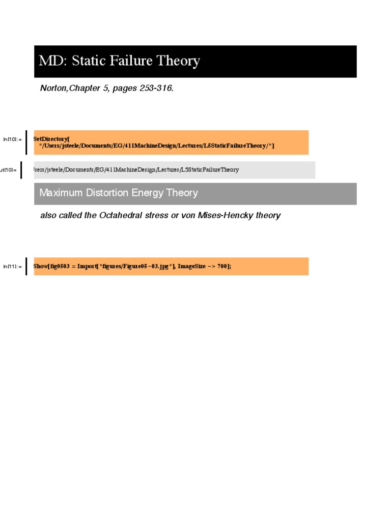 Static Failure Theory Overview | PDF | Deformation (Mechanics) | Chemistry