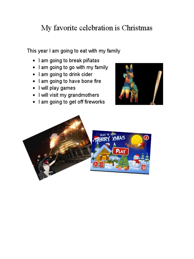 My Favorite Celebration Is Christmas | PDF