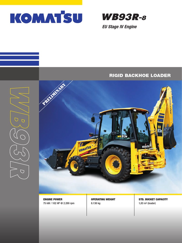 WB93R 8 | PDF | Horsepower | Loader (Equipment)