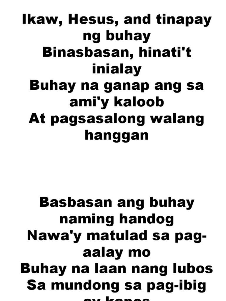 Ikaw, Hesus, and Tinapay NG Buhay | PDF