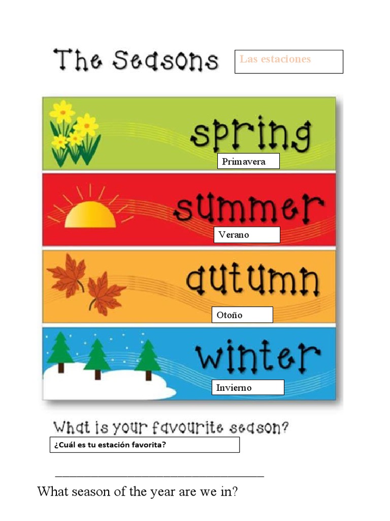 Season (Estaciones Del Año) | PDF