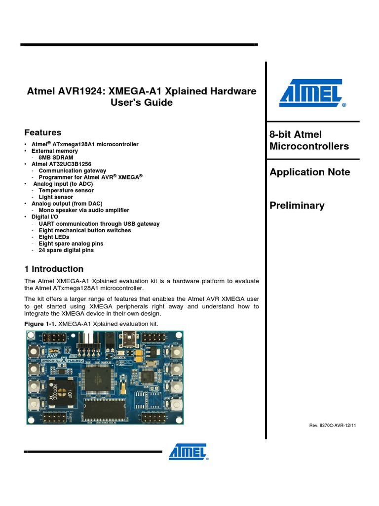 XMEGA-A1 Hardware User's Guide | PDF | Digital Electronics | Office Equipment