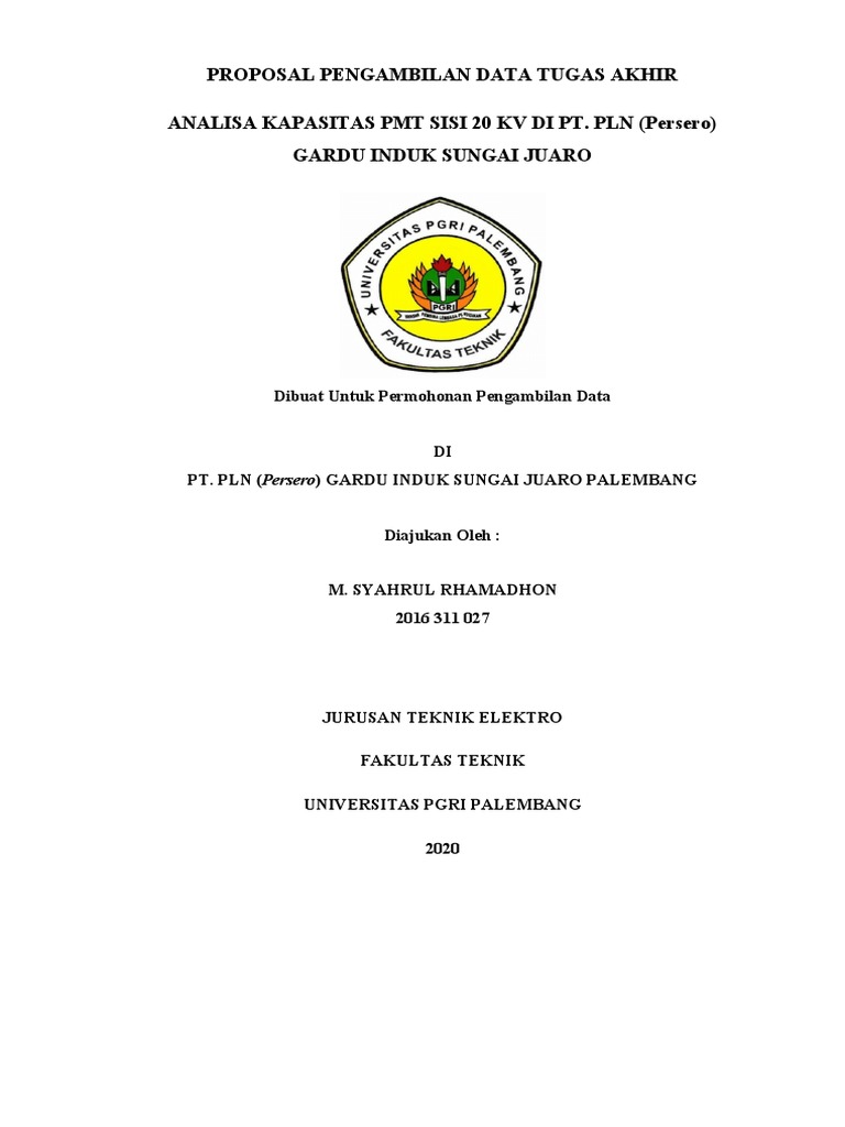 Proposal Pengambilan Data PLN | PDF Proposal Pengambilan Data PLN | PDF