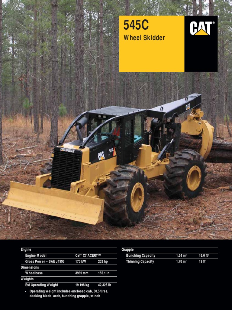 545C Skidder PDF | PDF | Clutch | Transmission (Mechanics)