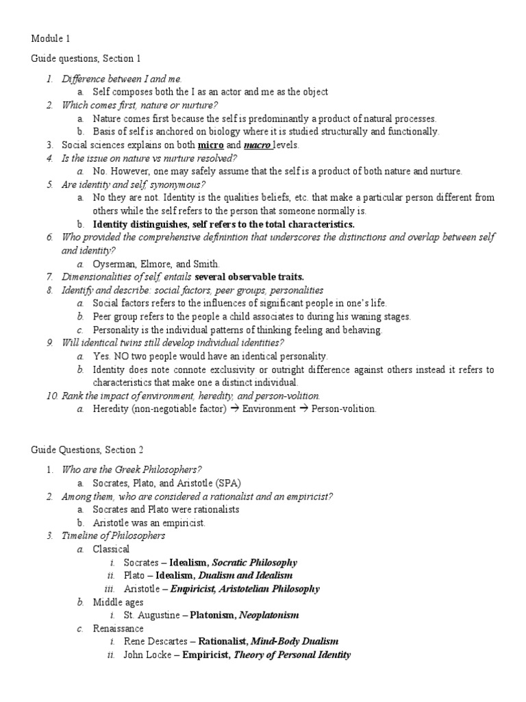 Modules 1-8 Answer To Guides Questions | PDF | Intelligence | Emotions