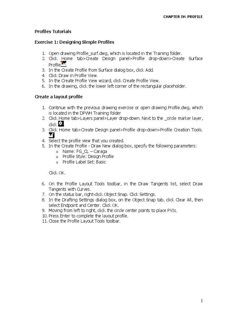 Profiles Tutorials Exercise 1: Designing Simple Profiles: Chapter Iv ...