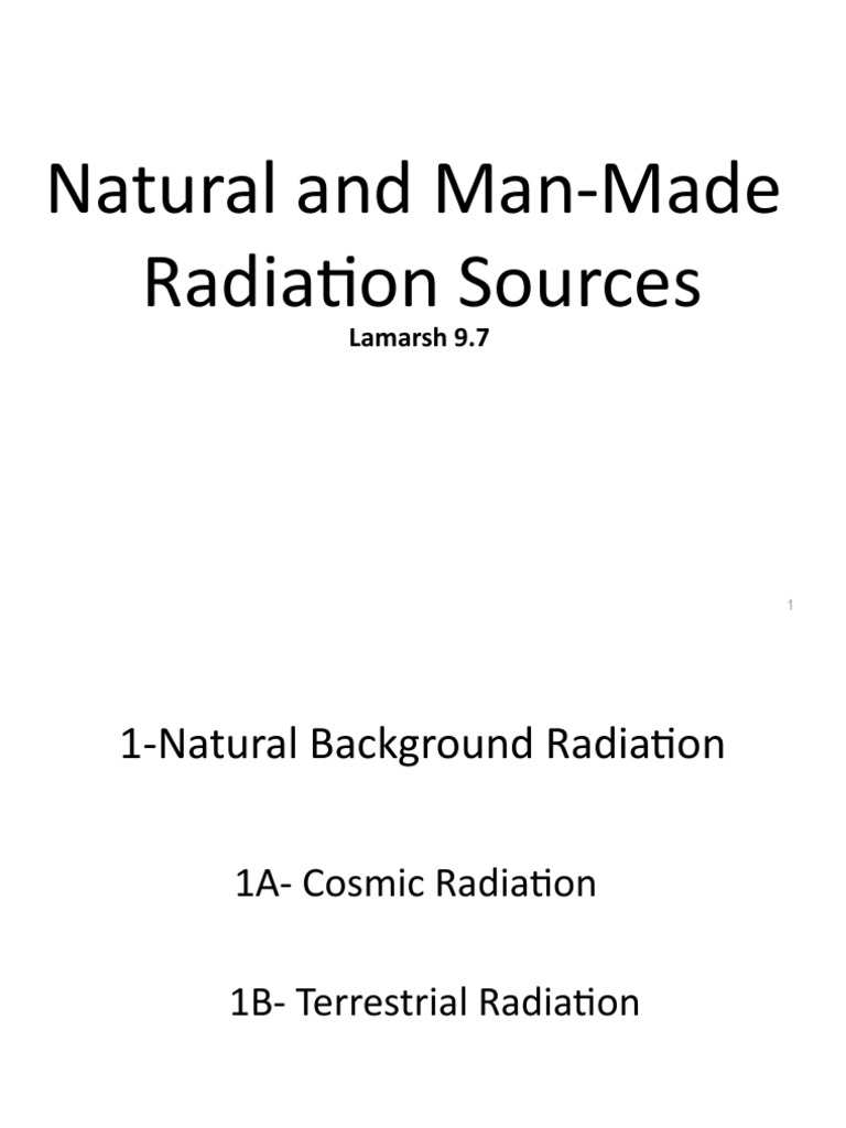 Natural and Man-Made Radiation Sources: Lamarsh 9.7 | PDF | Ionizing ...