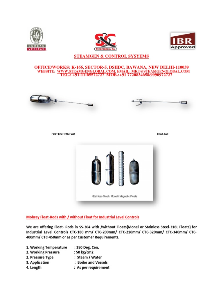 Mobrey Float Rod PDF | PDF