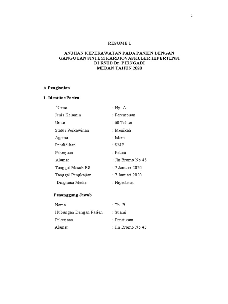 Resume 01 Hipertensi | PDF