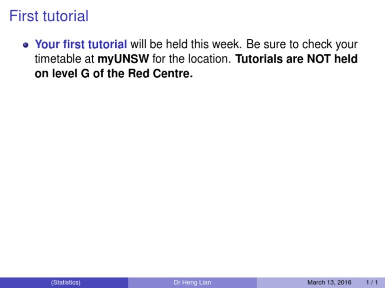 First Tutorial Details for Statistics | PDF | Self-Improvement