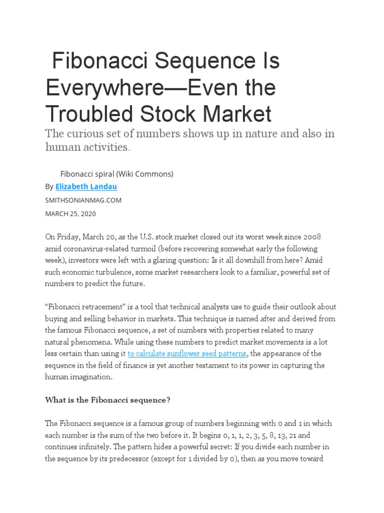 Fibonacci Sequence Is Everywhere | PDF | Technical Analysis | Sequence