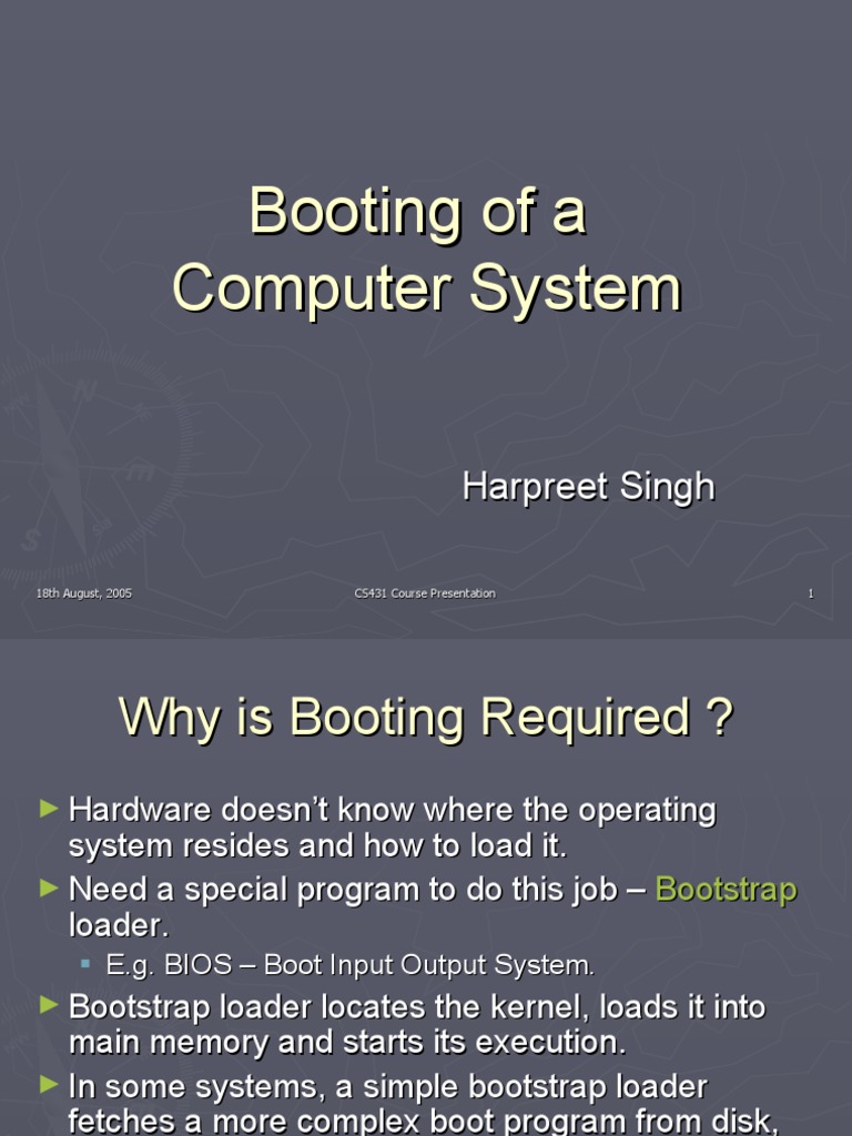 Booting of A Computer System | Download Free PDF | Booting | Bios
