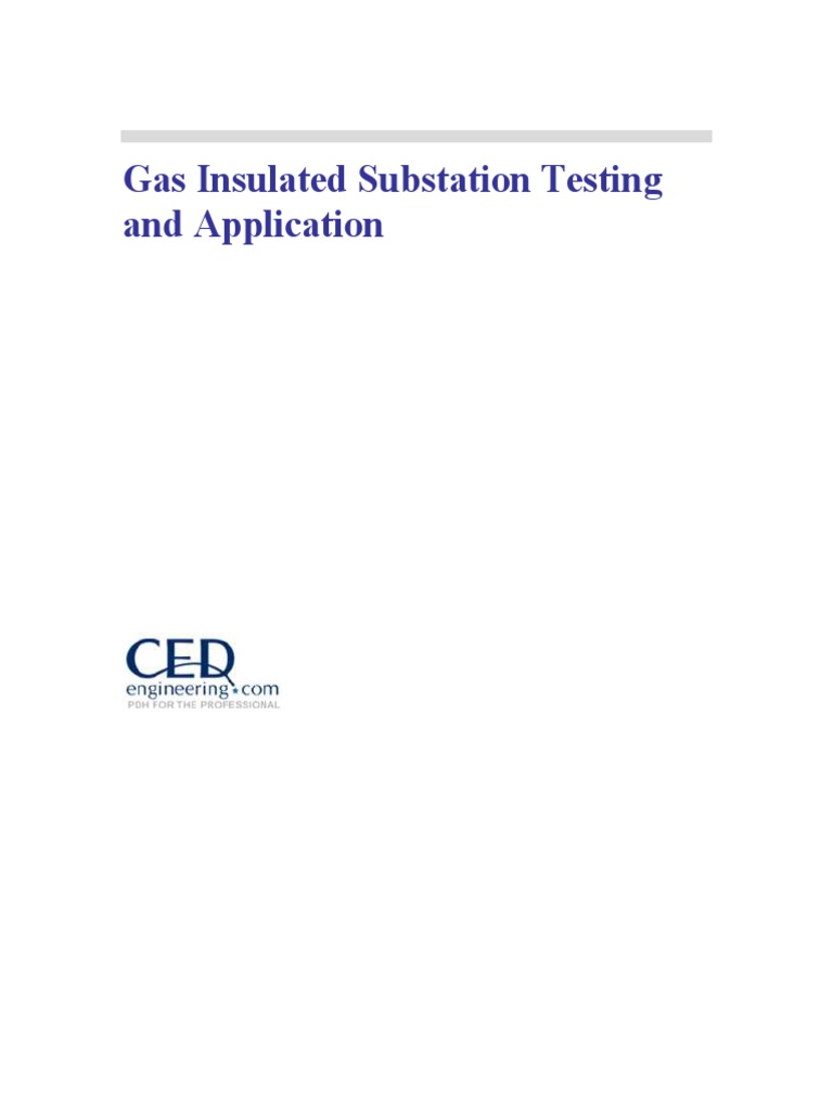 Gis Testing Requirements | PDF | Electrical Substation | Transformer
