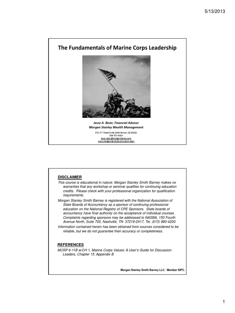 Fundamentals of Marine Corps Leadership | PDF | Competence (Human ...