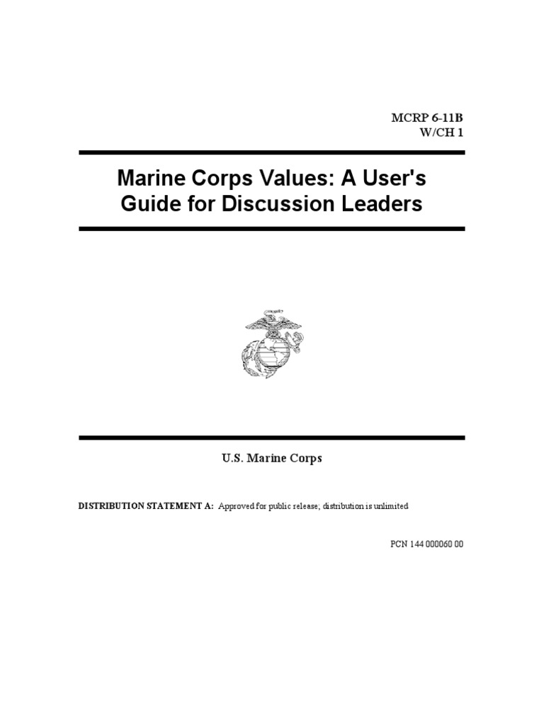 Marine Corps Values - A User's Guide For Discussion Leaders | PDF ...