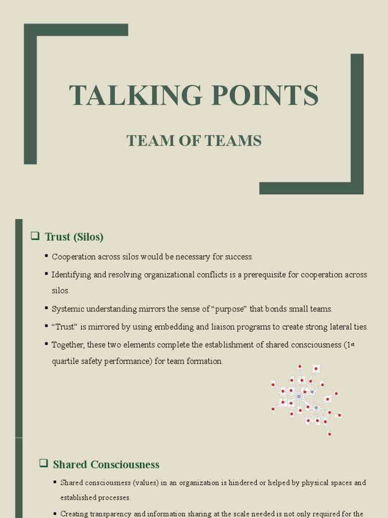 Team of Teams Talking Points | PDF
