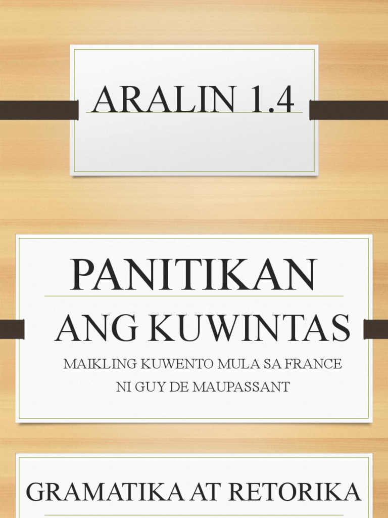 Aralin 1.4 - Ang Kuwintas | PDF