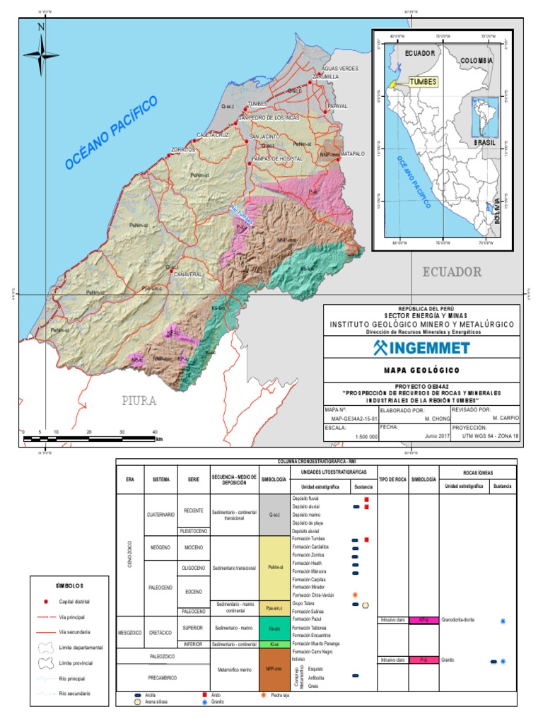 MAPA Geológico - TUMBES | PDF | Estrato | Materiales naturales