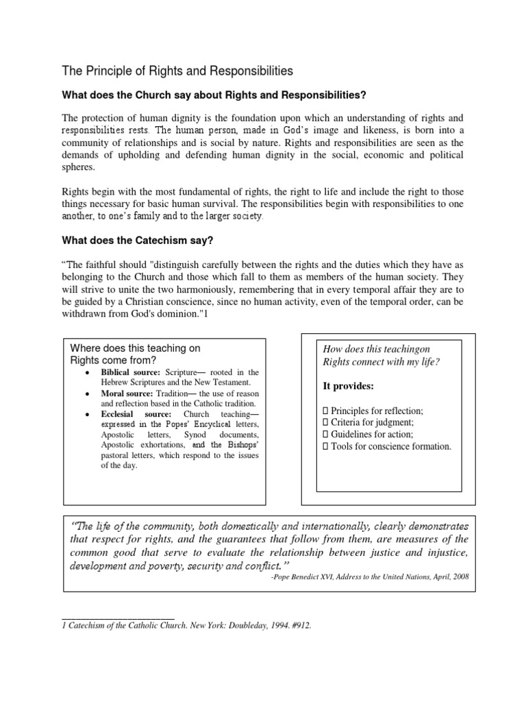 The Principle of Rights and Responsibilities | Download Free PDF ...