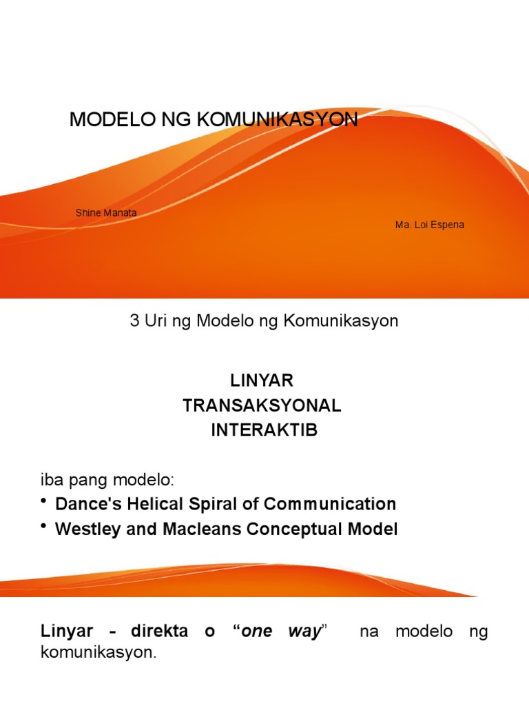 Modelo NG Komunikasyon | PDF
