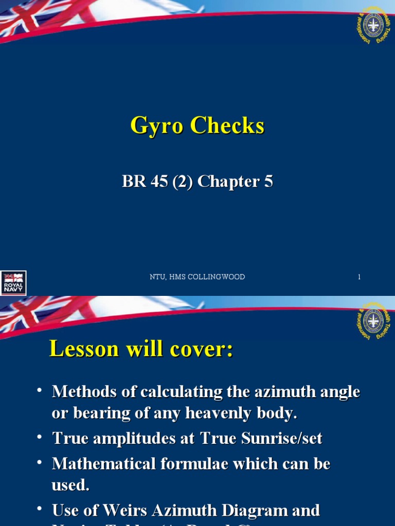 Methods and Calculations for Checking Gyro Azimuth Accuracy Using ...