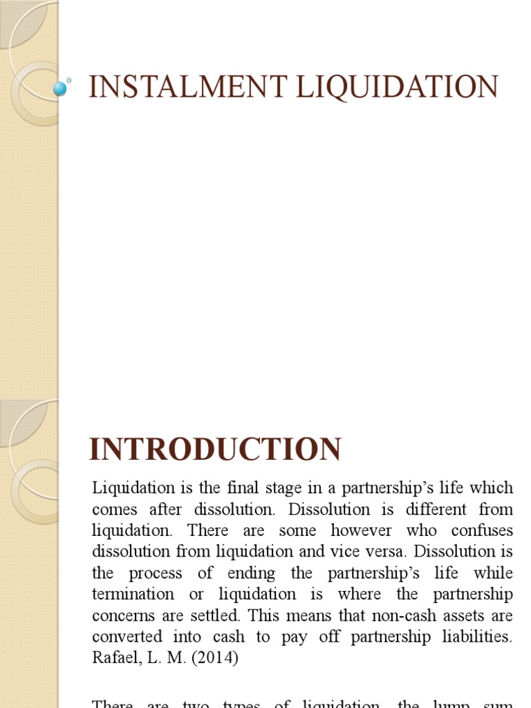 DINAGTUAN Rhonalyn Installment Liquidation | PDF | Debits And Credits | Book Value