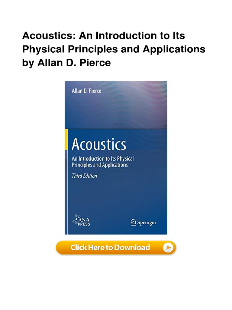 Introduction to Acoustics Principles Applications | PDF