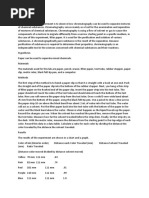 Paper Chromatography Lab Report | PDF | Chromatography | Solvent