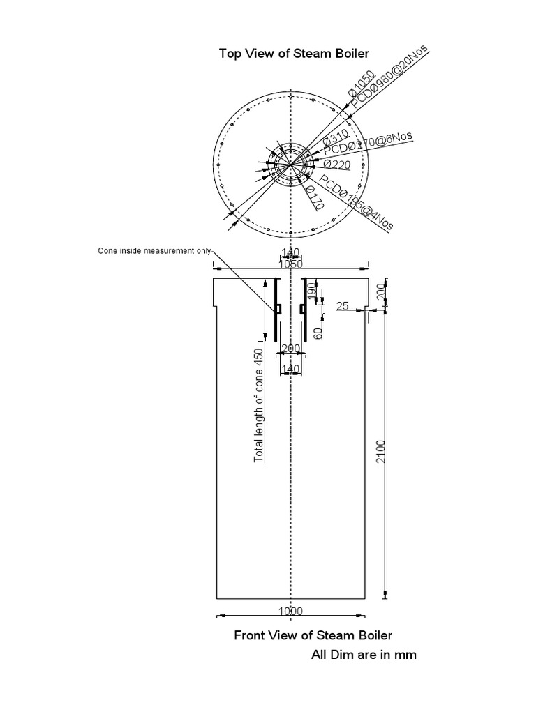 Top View of Steam Boiler: PCDØ270@6Nos | PDF | Steam Power | Power ...