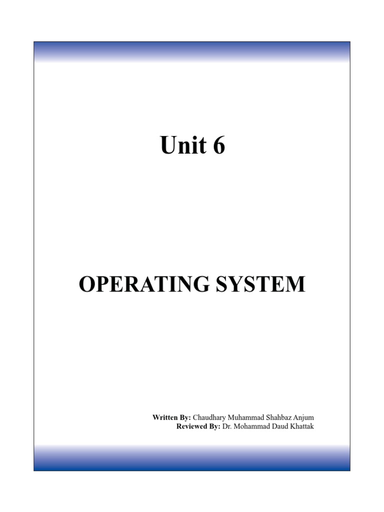 Unit 6: Operating System | Download Free PDF | Operating System | Graphical User Interfaces