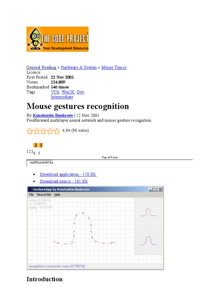 Mouse Gestures Recognition: Hardware & System Mouse Topics | PDF ...