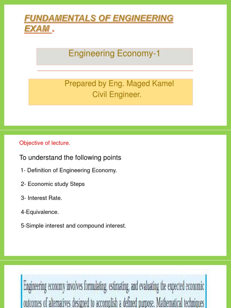 1 - Engineering Economy | PDF