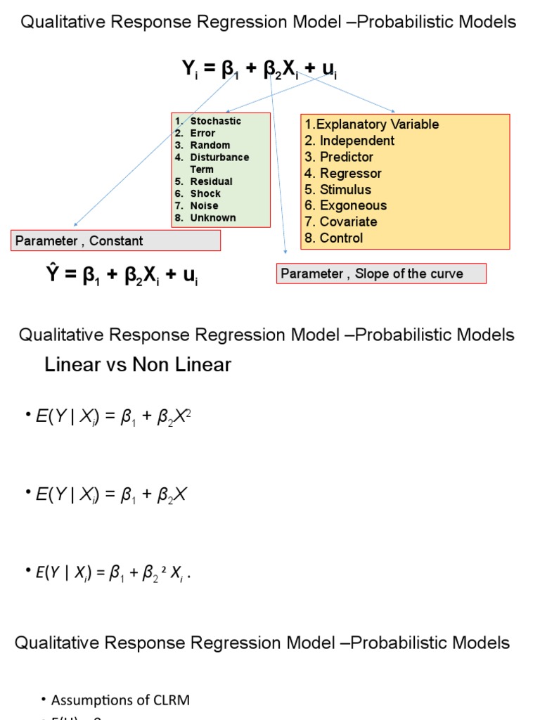 Qualitative Response Regression Model - Probabilistic Models | PDF | Linear Regression ...