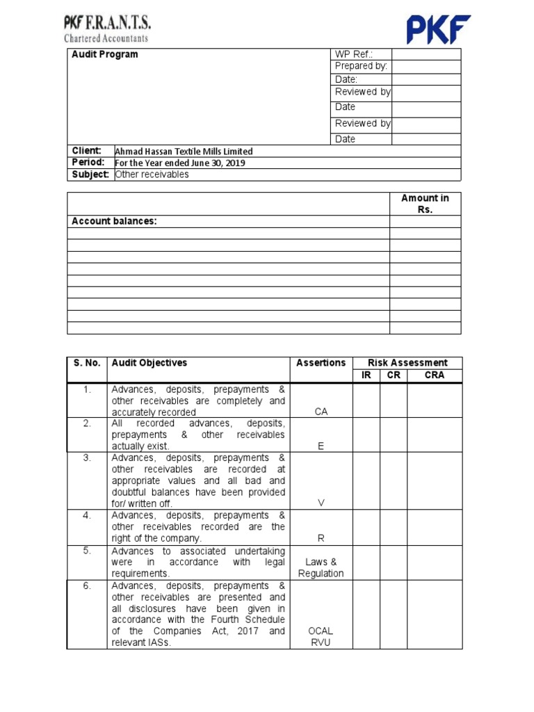08 - Advances, Deposits, Prepayments and Other Receivables | PDF ...