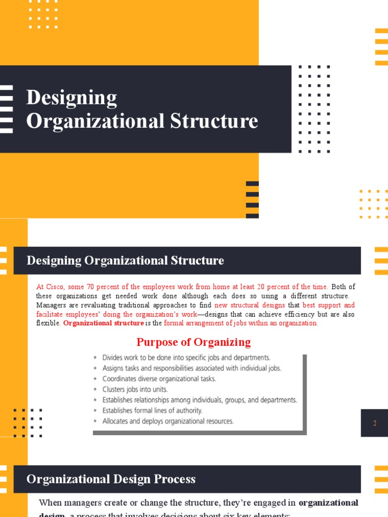 Chapter 7 - Designing Organizational Structure | PDF | Organizational Structure | Employment