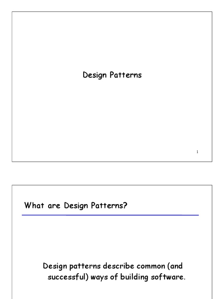 Design Patterns | PDF | Software Design Pattern | Class (Computer Programming)