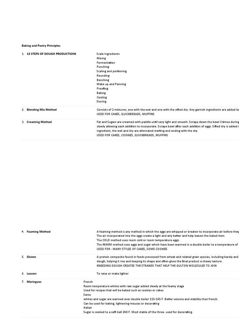 Baking and Pastry Principles | PDF | Dough | Custard