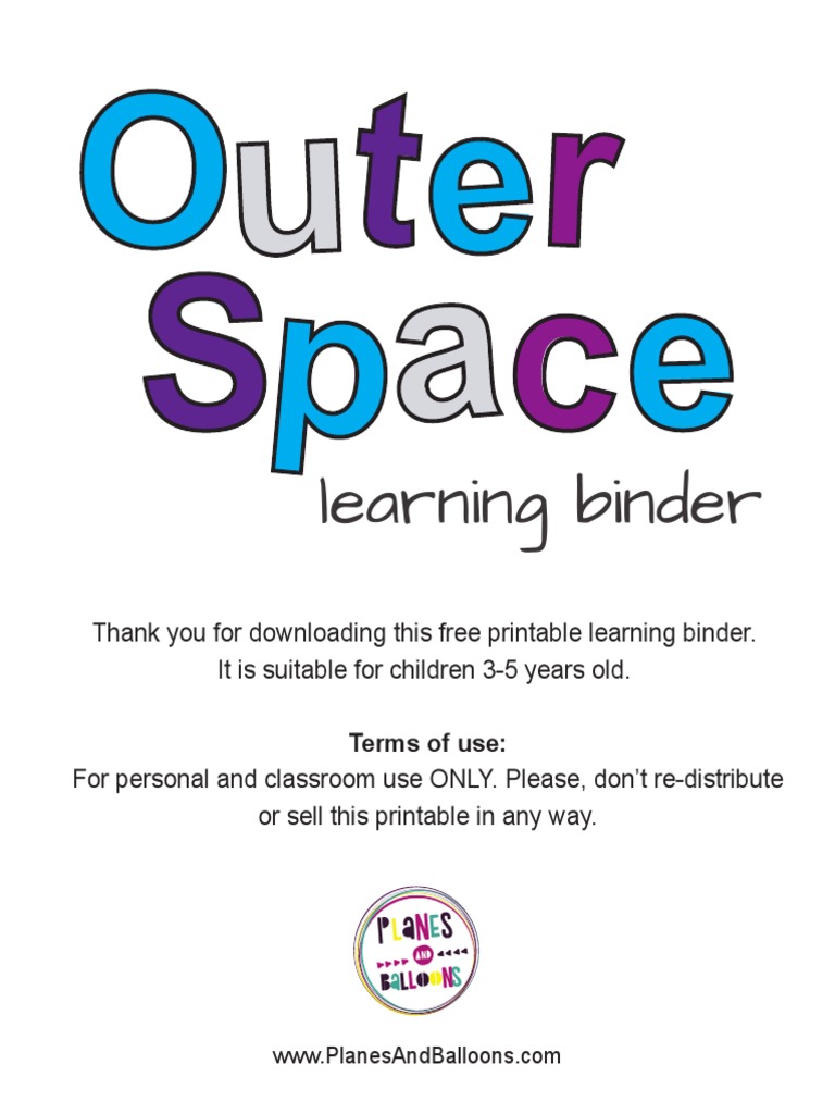 Space Learning Binder | PDF | The Planets | Planets