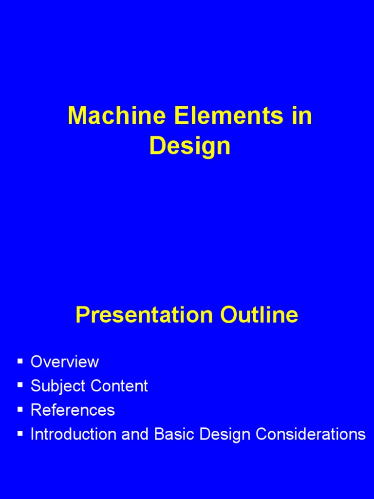 L1-Design of Machine Elements | PDF | Strength Of Materials | Machines