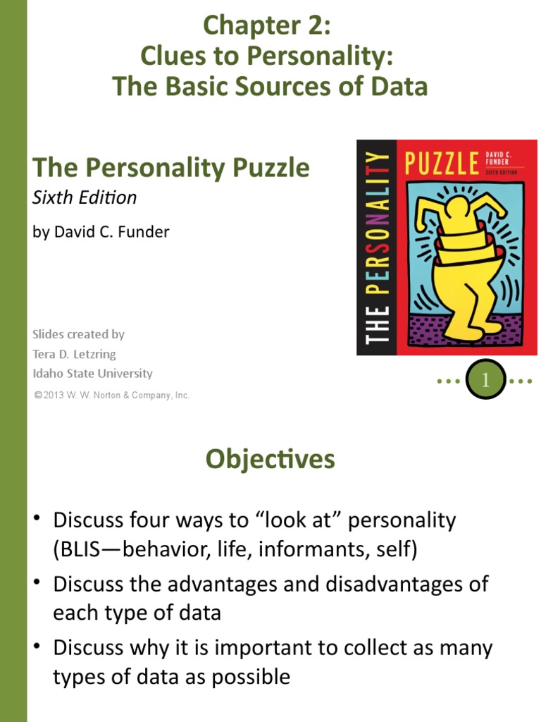 Sixth Edition: by David C. Funder | PDF | Self Report Study | Psychology