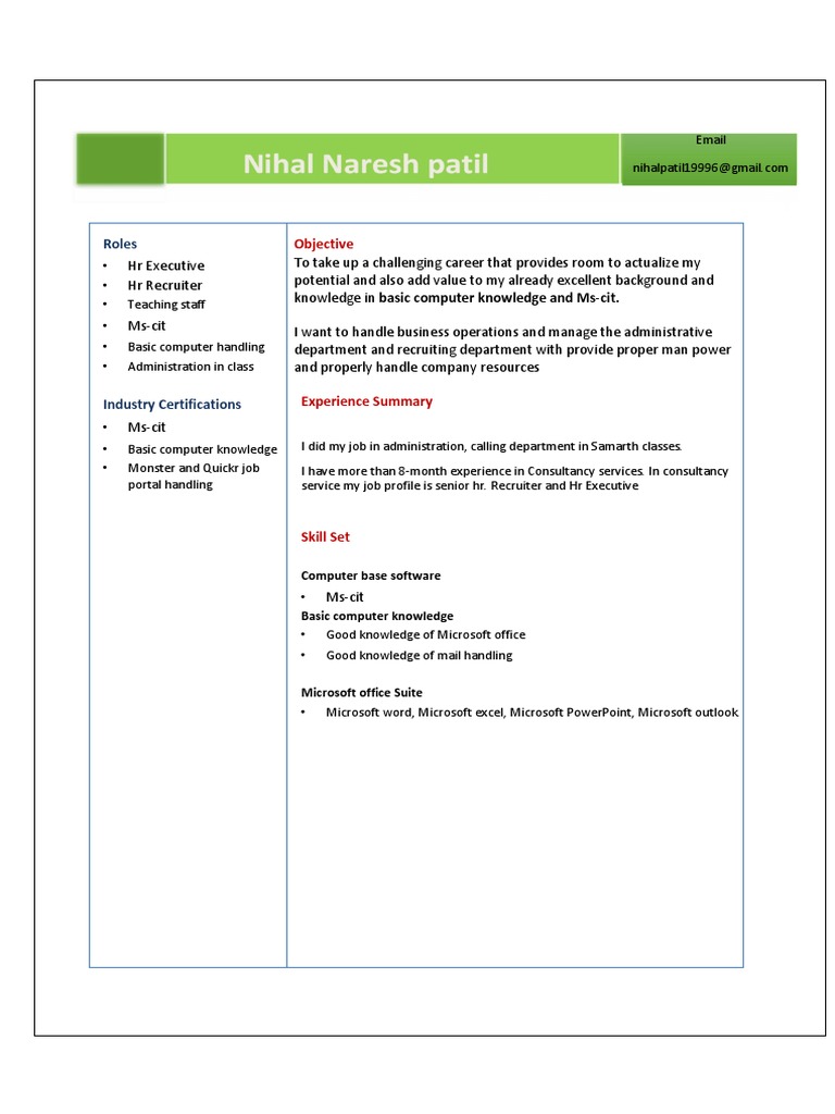 Nihal Resume | PDF | Microsoft | Software