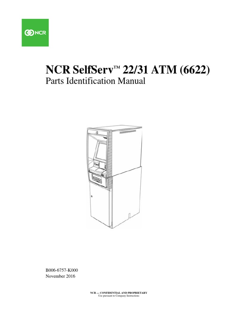 Manual NCR 6622 -B006-6757-K000 | Automated Teller Machine | Usb
